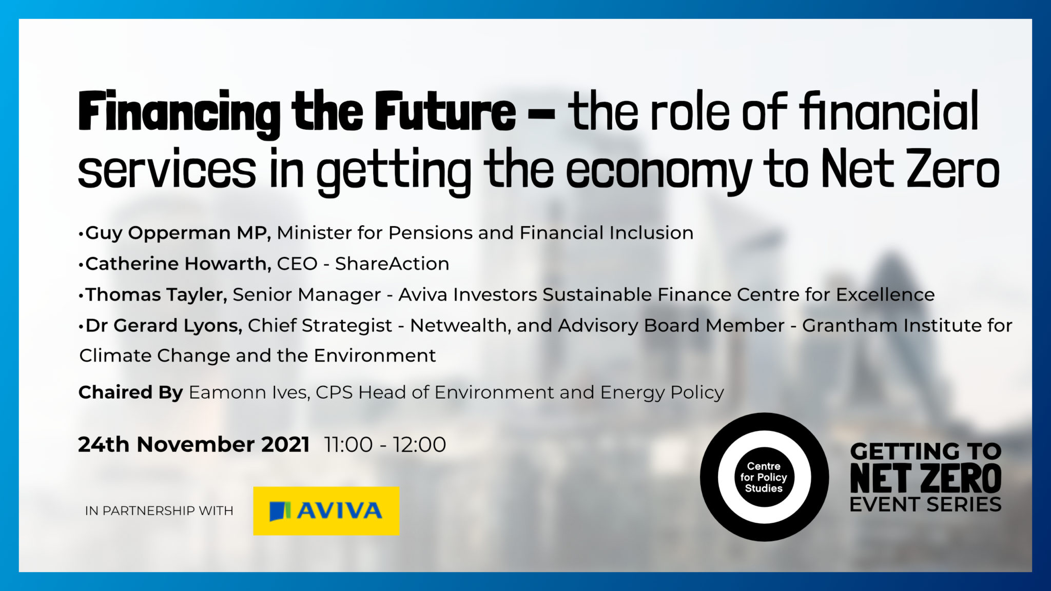 Getting to Net Zero: Financing the Future - The Centre for Policy Studies